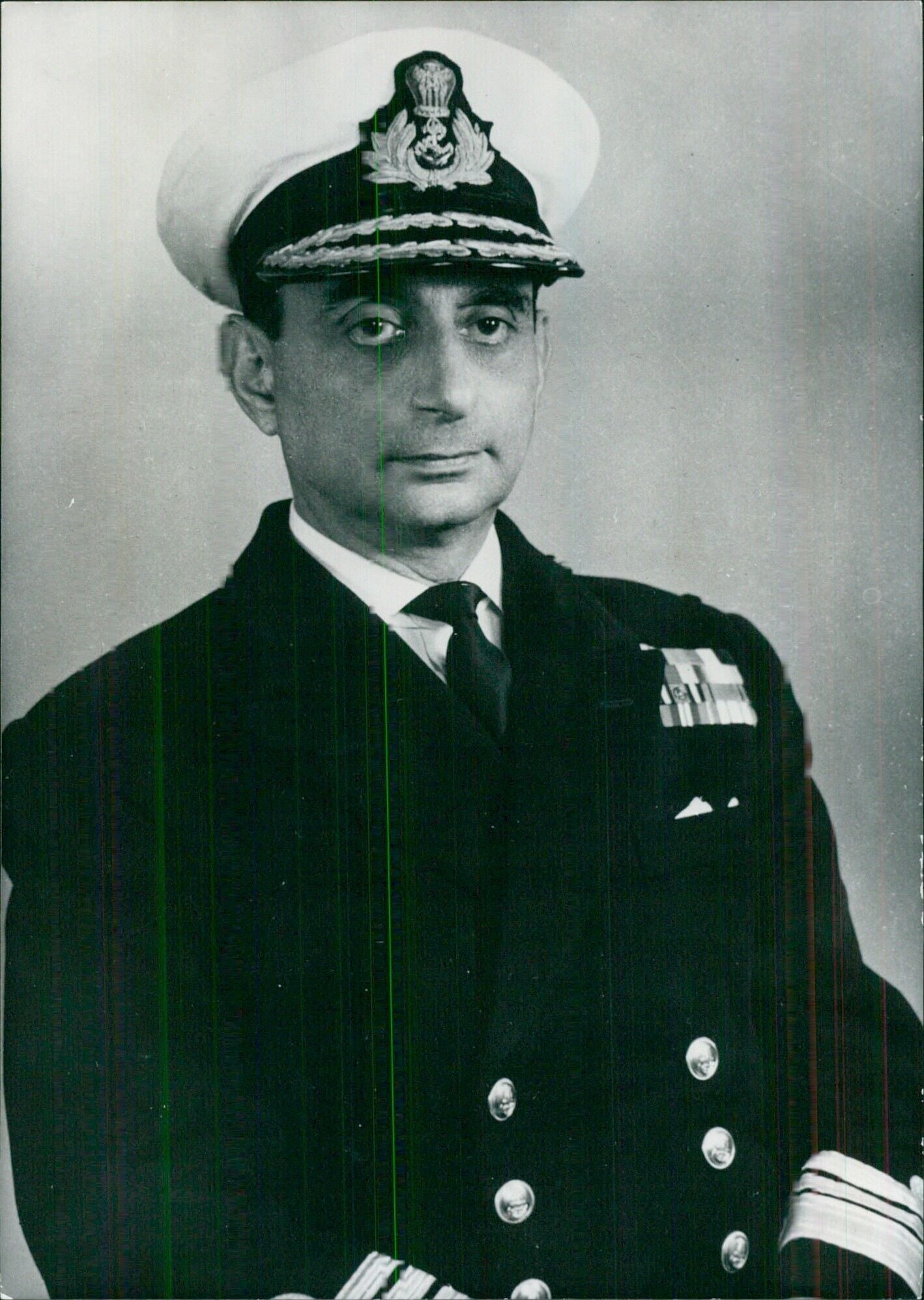 Vice-Admiral J. Cursetji, Vice-Chief of Naval Staff - Vintage Photogra