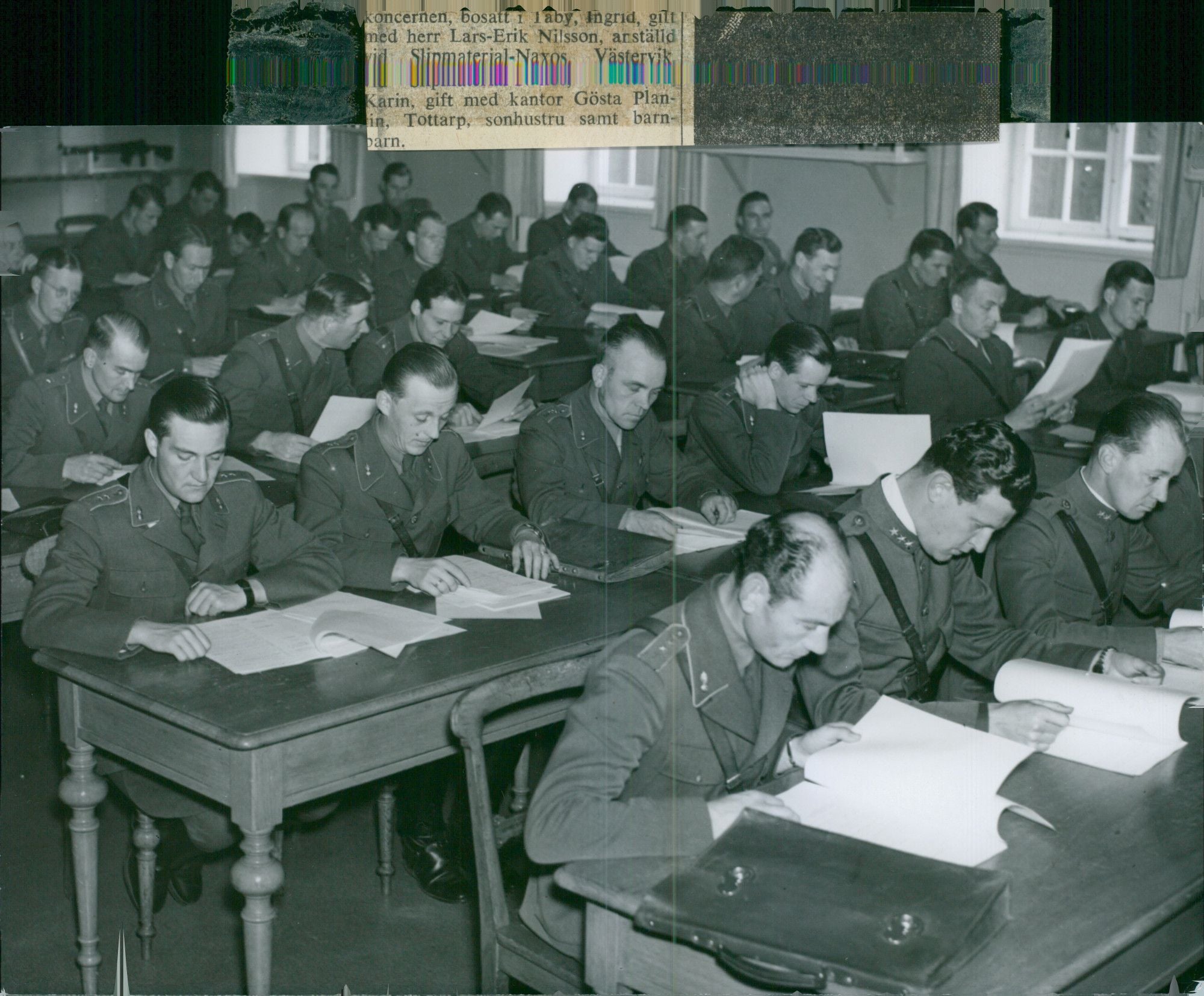 Captain Burman visiting Higher artillery grammar school as artillery c