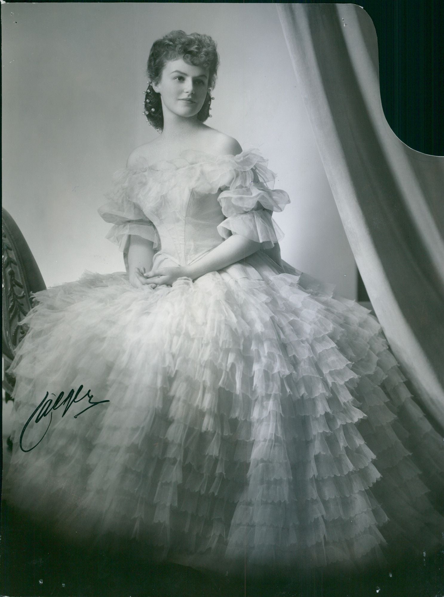 Portrait of Miss Gunilla Bielke - 11 March 1939 - Vintage Photograph