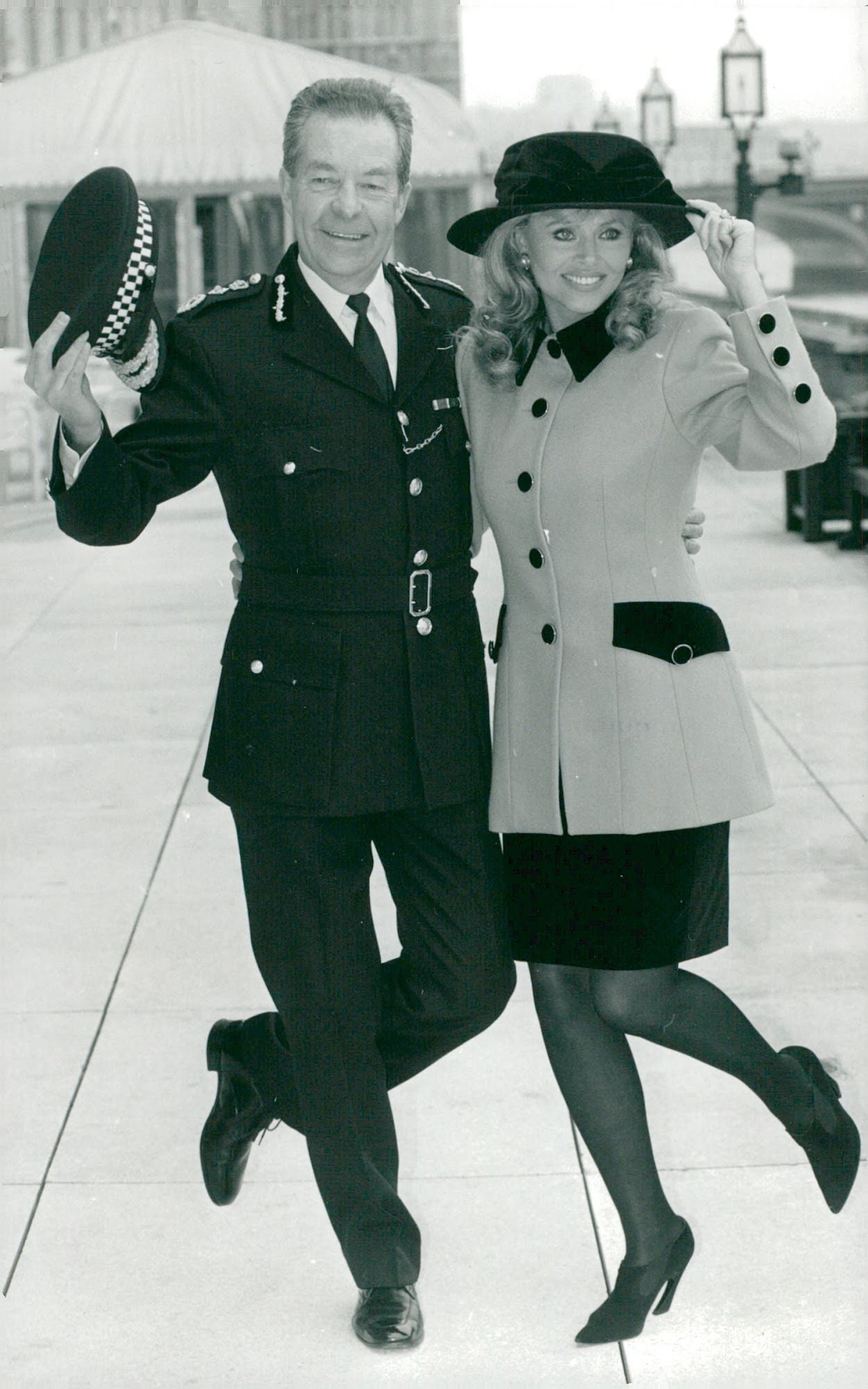 Sir Peter Imbert and actress Britt Ekland at hospital gathering. - Vin