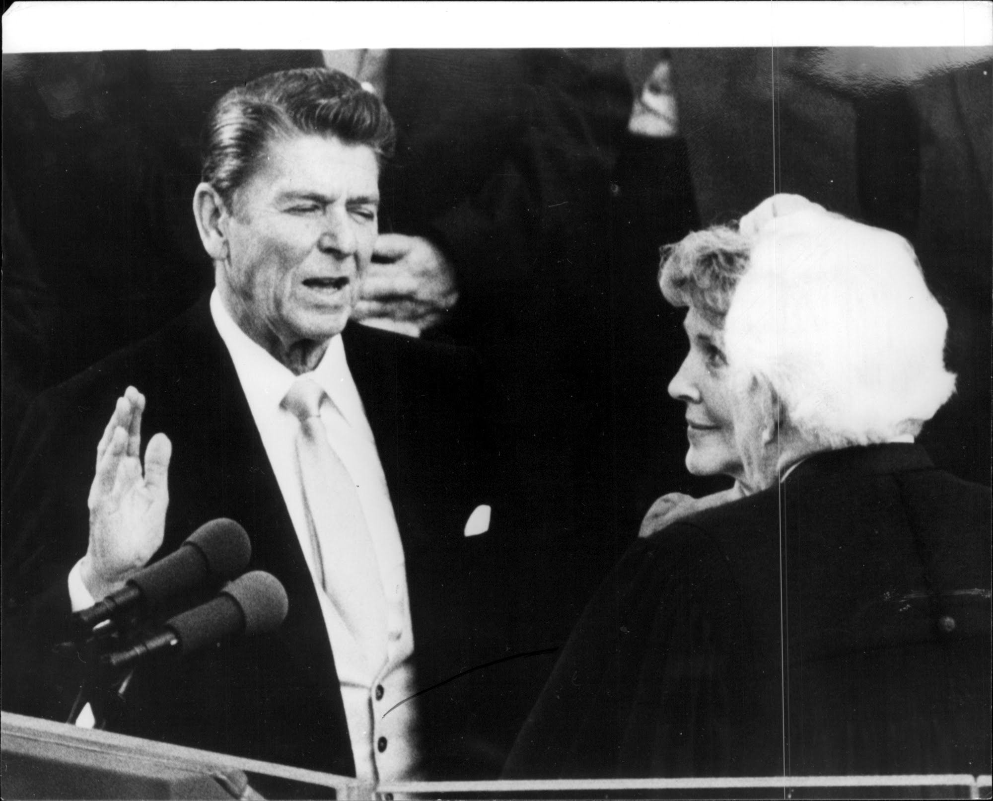 President Ronald Reagan is sworn in as US 40th President of Chief Just