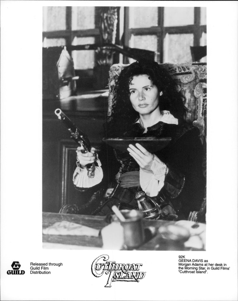 Geena Davis as Morgan Adams. A scene from the film Cutthroat Island.