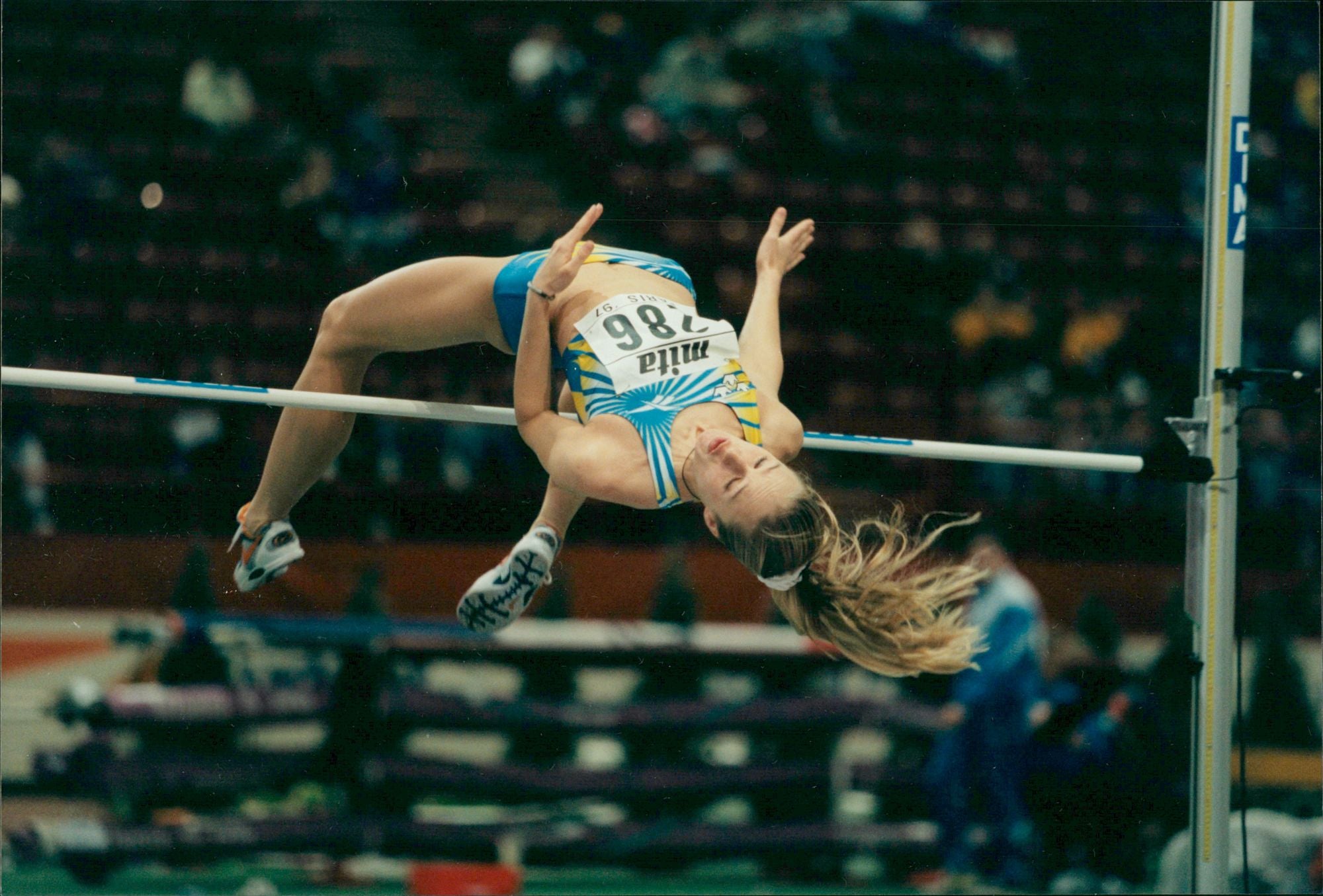 Friidrotts World Cup in Paris. Kajsa Bergqvist, high jump Sweden - Vin